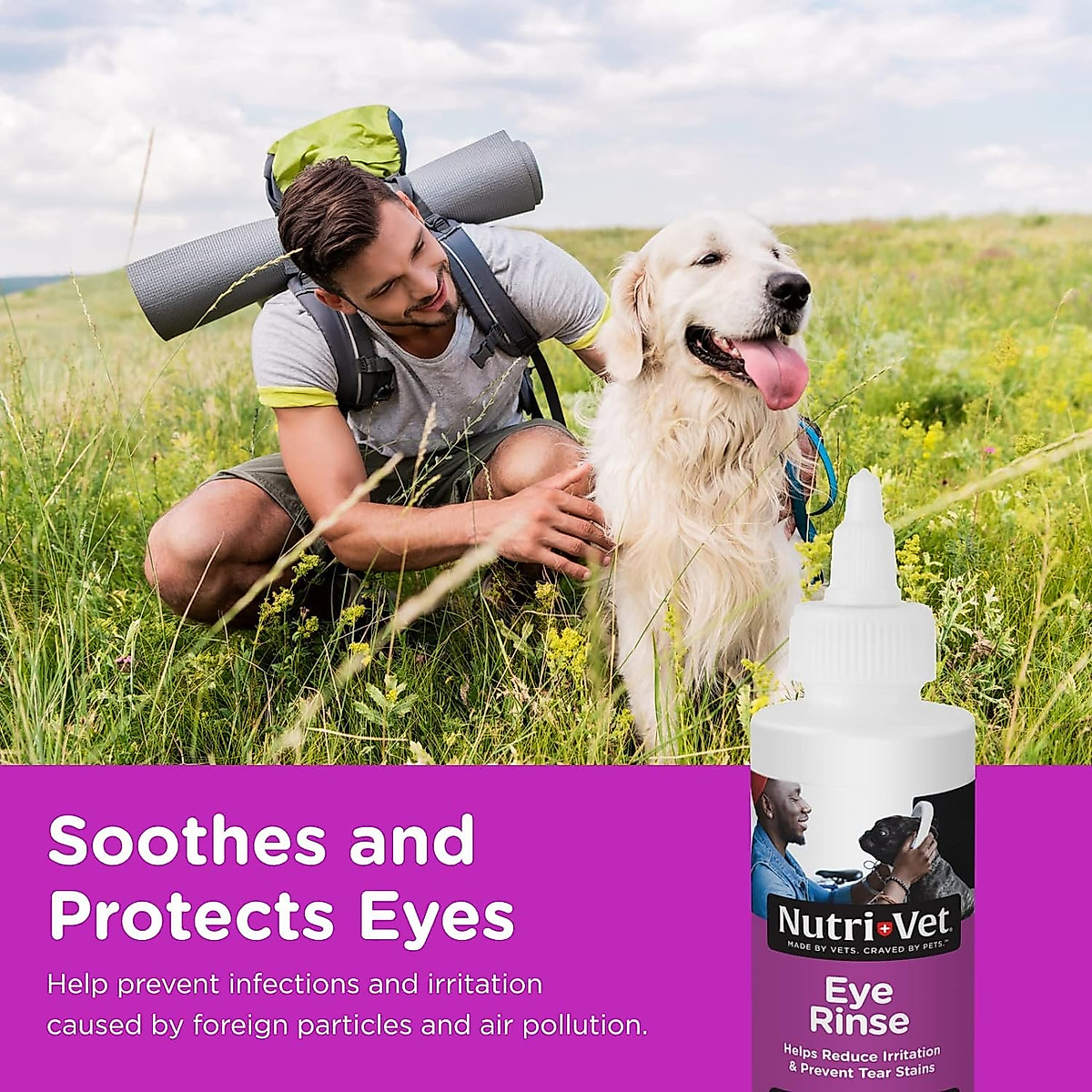 Nutri-Vet Wellness Eye Rinse Liquid for Dogs [Set of 2]