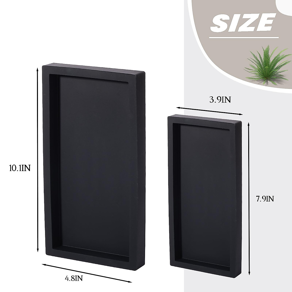 Black Bathroom Vanity Tray and Instant Dry Sink Caddy Kitchen Sponge Soap Holder Dispenser Organizer Stone Tray for Sink, Bathroom, Counter, Small, Foam,