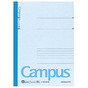 KOKUYO Campus Notebook, A 7mm Ruled, Semi-B5, 30 Sheets, 30 Lines, Pack of 5, 5 Colors, Japan Import (NO-3CANX5)