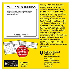 You Are a Badass 2021 Day-to-Day Calendar
