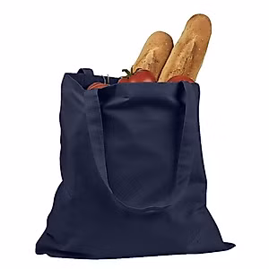 Big Accessories and BAGedge Women's Canvas Promo Tote Bag, NAVY, One Size
