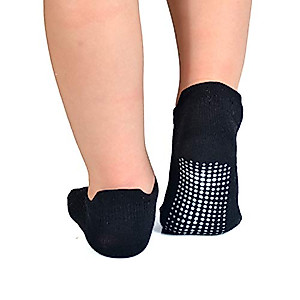 EPEIUS Baby Socks with Grips Cotton Breathable Mesh Infant Girls/Boys Non Slip/Skid Socks for 6-12 Months,12 Pairs Pack,Mixed Color,Black and White and Grey