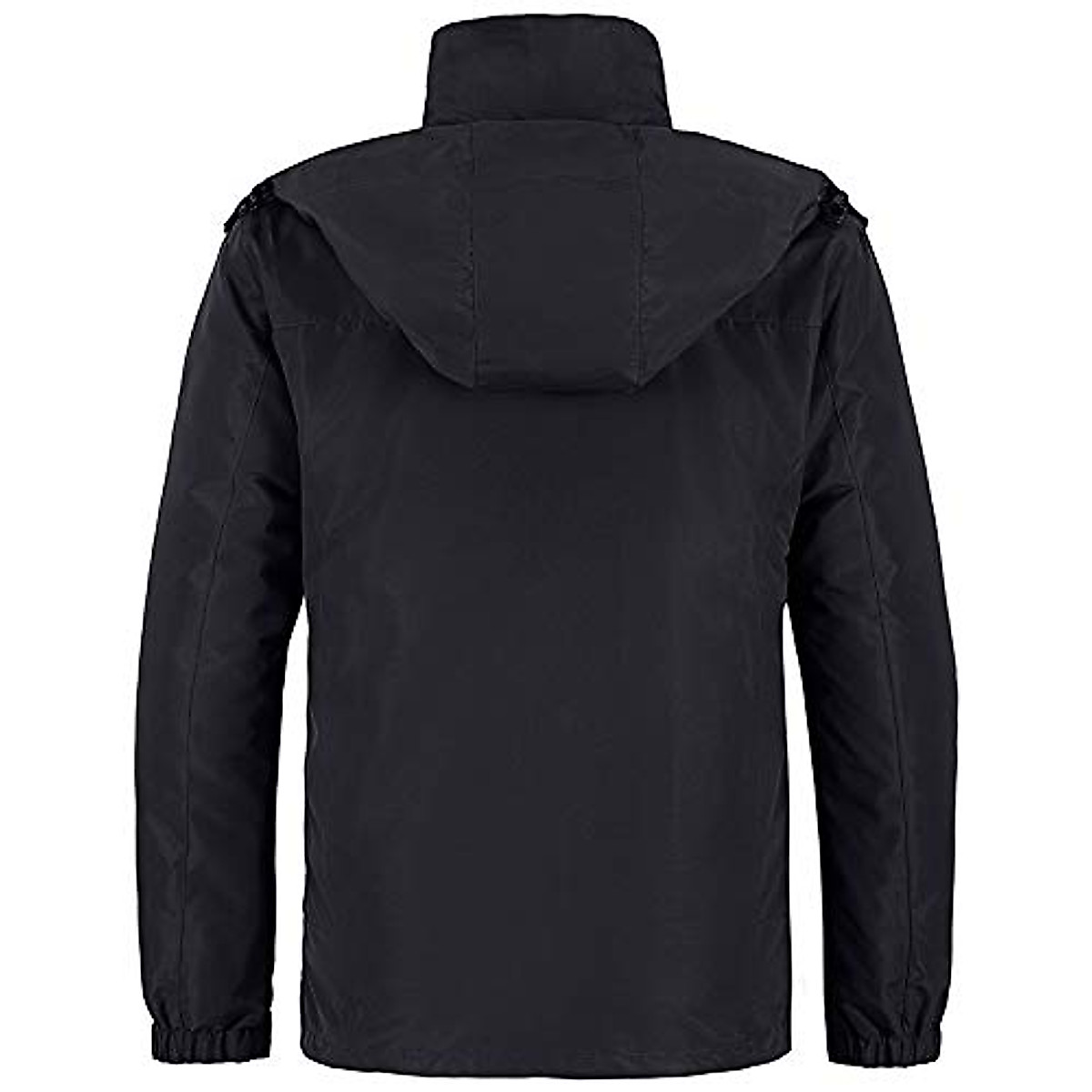 Wantdo Men's Ski Jacket Winter 3 in 1 Coat With Detachable Puffer Coat Black M