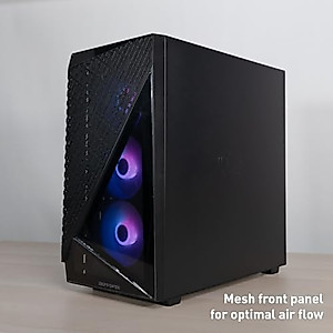 iBuyPower SlateMesh Gaming PC Computer Desktop SlateMeshA5N4601 (AMD Ryzen 5 7600, RTX 4060 8GB, 16GB DDR5 5200 Mhz, 500GB NVMe SSD, Windows 11 Home),Black