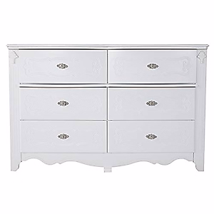 Signature Design by Ashley Exquisite Children's Glam Youth 6 Drawer Dresser, White