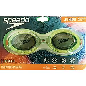Speedo Junior Seastar Googles: Yellow with Glitter