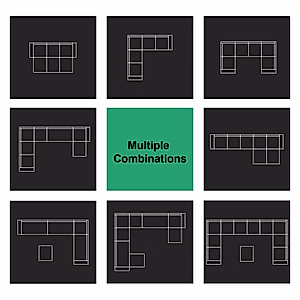 Belffin Velvet Corner Seat Module for Modular Sectional Sofa Couch Corner Sofa Couch Chair Black