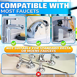 Toddler Faucet Extender for Bathroom Sink - 3Pcs Extension Faucet Cover Bathtub Baby Sink Attachment for Washing Face Hand Washing - Long Extend Water Faucet Extender Toddler Sink Fun Gadgets