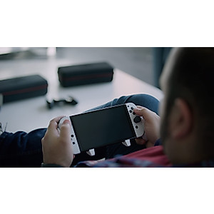 Satisfye – ZenGrip Pro Gen 3 OLED Slim Bundle, Accessories Compatible with Nintendo Switch - The Bundle includes: White Grip, Slim Case (WHITE)