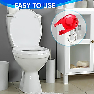 Lasnten 24 Pcs Toilet Flapper Replacement Kit for 2 Inch Flush Valves Universal Toilet Tank Flapper with Stainless Steel Chain Toilet Stopper Toilet Tank Parts Compatible with Most Toilets, Red