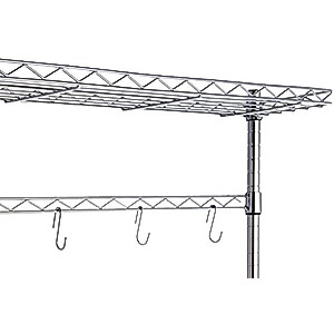 Amazon Basics 3 Tier Kitchen Storage Baker's Rack With Removeable Top, Wood/Chrome, 14" D x 36" W x 63.4" H