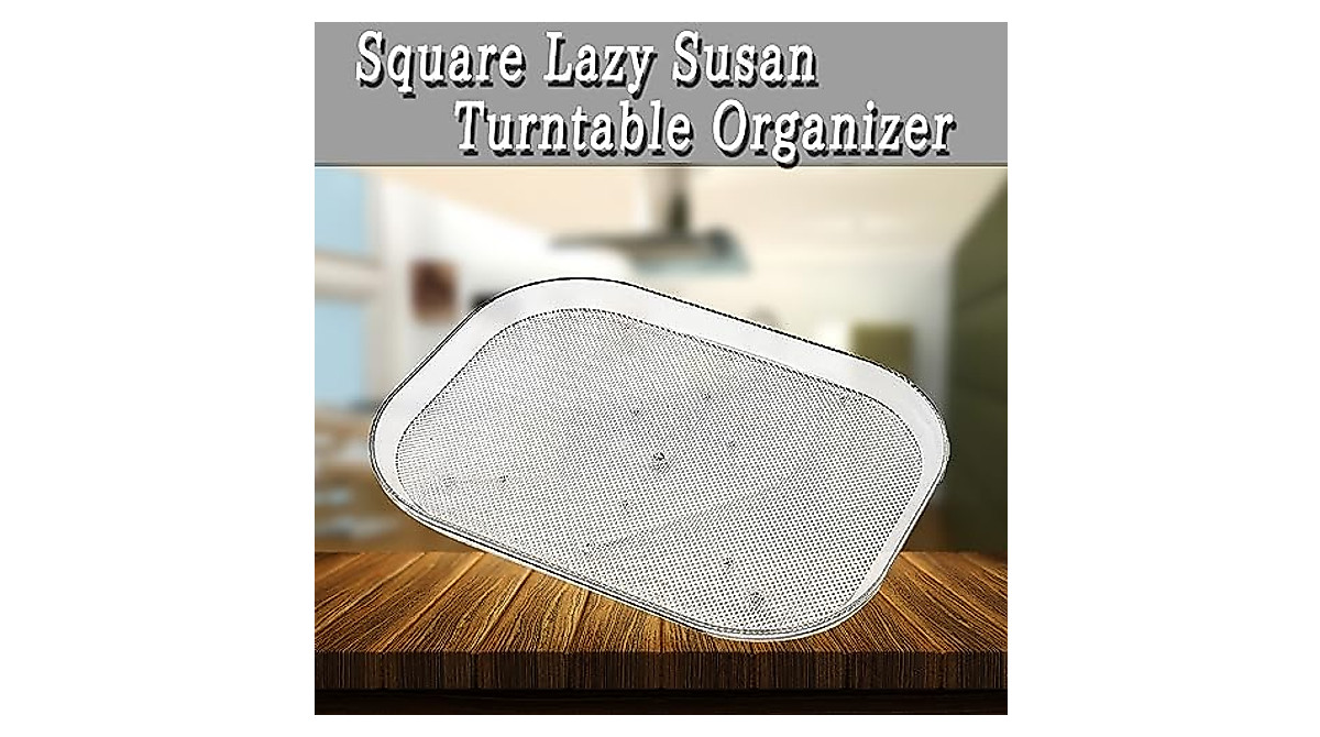 Effortless Organization with Square Lazy Susan Turntable