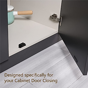 Mousike Cabinet Magnets 30lb Black Door Magnets with Strong Magnetic for Kitchen Cupboard Wardrobe Closet Cabinet Door Drawer Latch 16 Pack