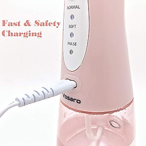 Vosaro USB Charging Cable Only Fit for Water Flosser Model FC159 FC1591 FC156 FC256 FC259, with Charge Port Caps to Protect Oral Irrigator, Charge Port Cover and USB Charging Cord Replacement Parts