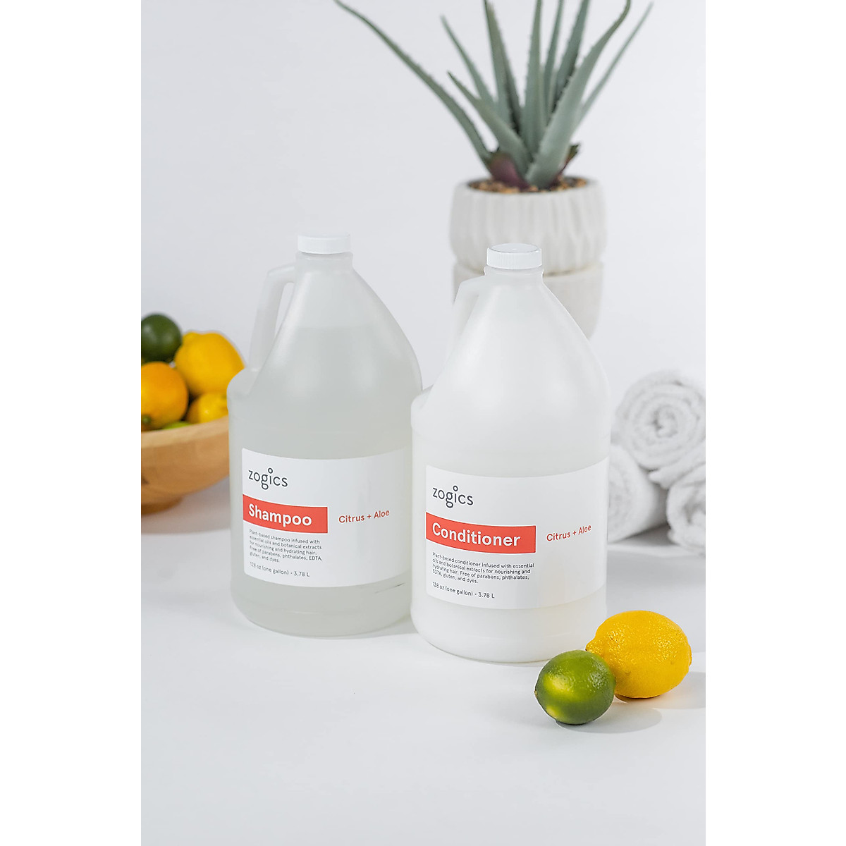 Zogics Conditioner, Citrus + Aloe Scented Conditioner (4 Gallons/Case)