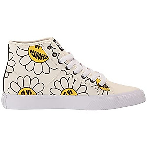 DC Women's Manteca Hi TXSE Skate Shoe, White/Black/Flower, 11