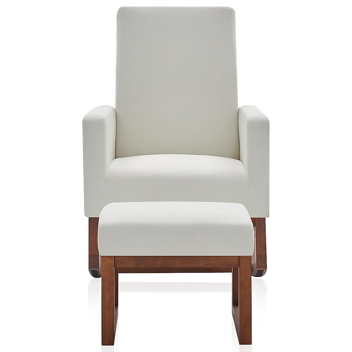 VBSQ Rocking Chair Upholstered Fabric/Faux Leather High Back Armchair W/Ottoman Slirr Chair Rocking Chair Rocker Chair Rocker Camp Chair Rocker Recliner Rocking Camp Chair Rocking Chairs