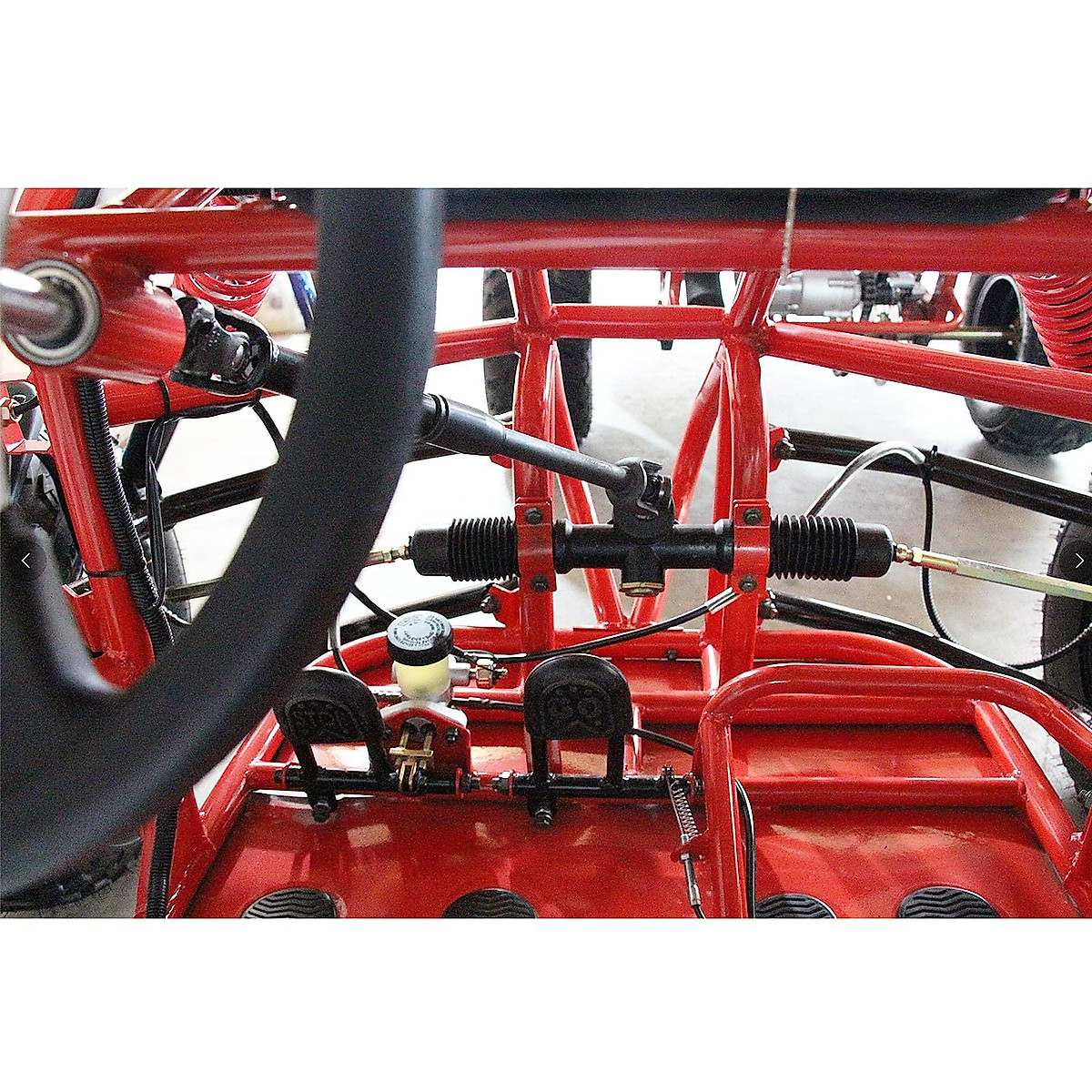 PRO BAT 300mm/11.8'' Steering Wheel Steel Kit 420mm/16.5'' Gear Rack Pinion Adjustable Shaft Set Replacement for Go Kart Go Cart Golf UTV 110cc 125cc 140cc 150cc Buggy