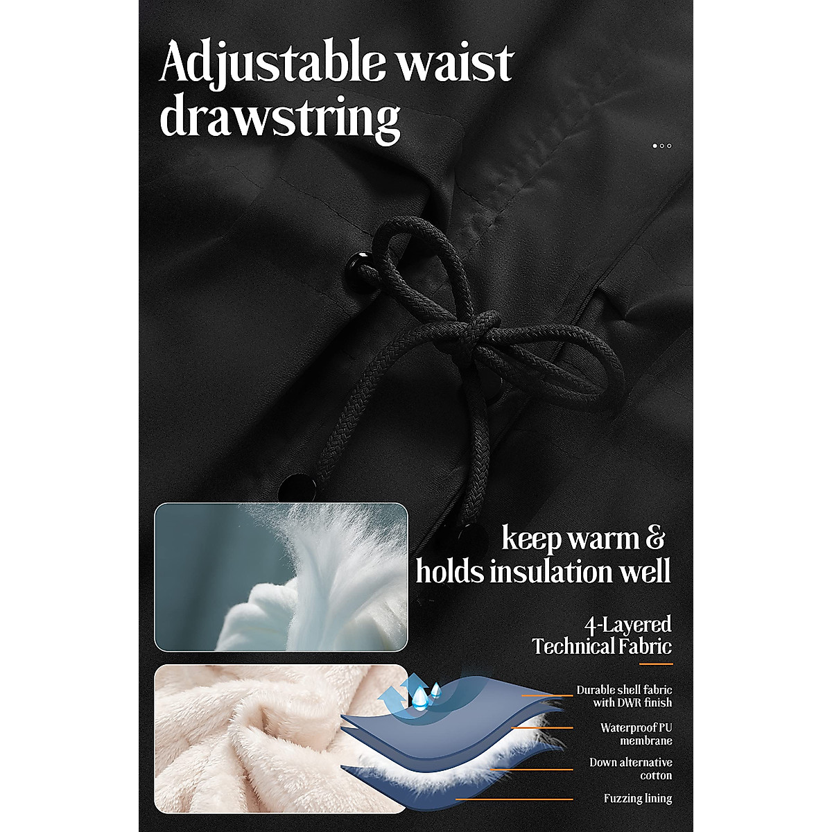 Chrisuno Women's Lightweight Thicken Puffer Coats Warm Parka Padded Winter Hooded Insulated Jacket Overcoat Black XL