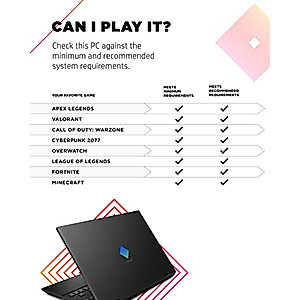 HP OMEN 15 Gaming Laptop, NVIDIA GeForce RTX 3060, 11th Generation Intel Core i7-11800H, 8 GB RAM, 512 GB SSD, 15.6” 144 Hz Full HD Display, Windows 10 Home, RGB Backlit Keyboard (15-ek1010nr, 2021)