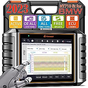 Full Diagnostic Tool fit for BMW FOXWELL NT710 OBD2 Scanner fit for BMW, Upgrade NT510 Elite Full System Diagnostic Scanner, All Reset BiDirectional Scan Tool Code Reader Battery Registrate ECU Coding