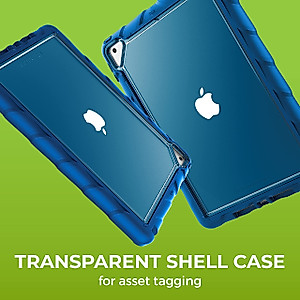 Gumdrop DropTech Clear Case Fits Apple iPad 9th | 8th | 7th Gen (10.2-inch) Designed for K-12 Students Teachers & Classrooms–Drop Tested Rugged Shockproof Bumpers for Reliable Device Protection – Blue