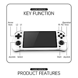 XSHION POWKIDDY RGB10MAXⅡ Handheld Game Console with 17000 Games 128G TF Card, 5 Inch Video Game Console