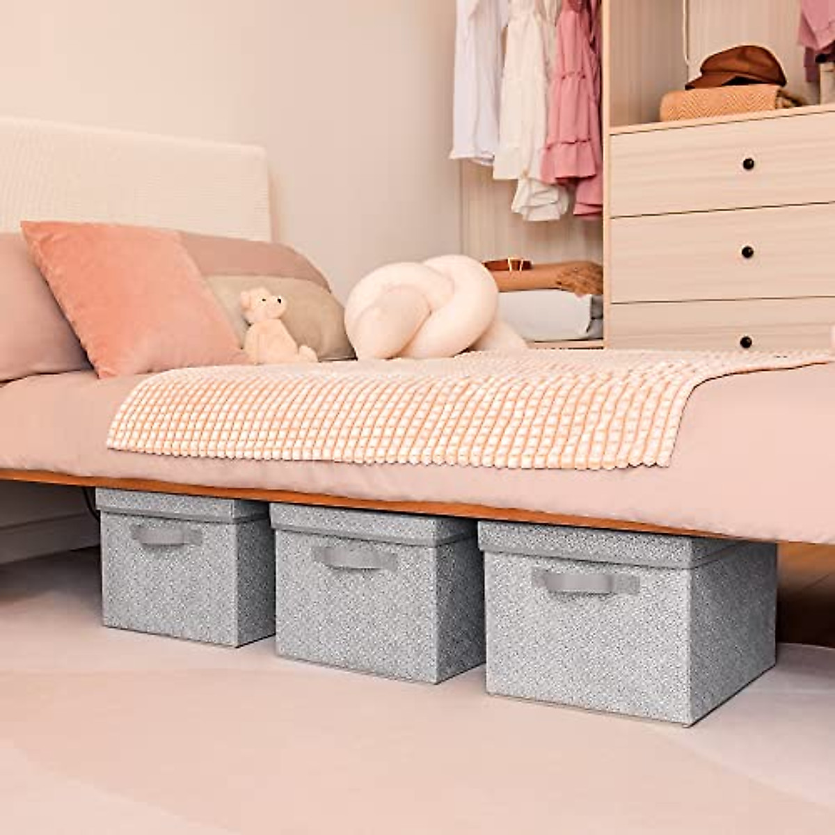 GRANNY SAYS Bundle of 3-Pack Trapezoid Storage Bins & 3-Pack Rectangle Storage Bins