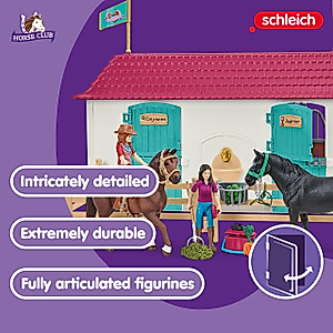schleich HORSE CLUB — Lakeside Country House and Stable Horse Play Set, 192 Piece Detailed Doll House and Horse Toy Accessories for Girls and Boys Ages 5+