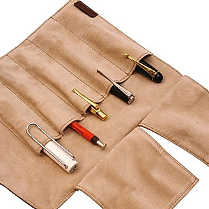 Pilot Pensemble Roll Pen Case 5 Pocket Cowhide Dark Brown