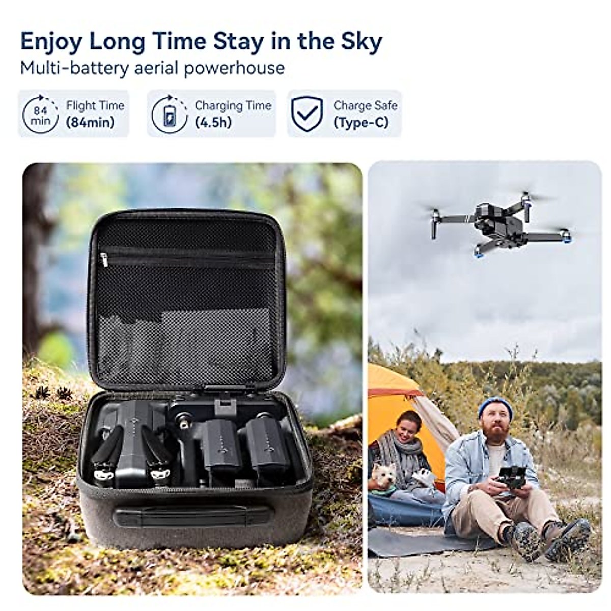 Ruko F11GIM2 Drone with Camera for Adults 4K, 3-Axis Gimbal+EIS, 9800ft Long Range, 84 Min Flight Time, 3 Batteries, GPS Auto Return Home, Follow Me, Waypoint, Point of Interest