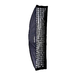 Godox 9"x 35" 22x90cm Honeycomb Grid Strip Softbox for Photo Studio Bowens Mount Flash Lighting and S-Type Bracket Bowens Mount Holder for Speedlite