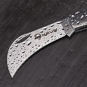 NAYE Folding Garden Knife With Lock Back Hawkbill Blade For Pruning Foraging Mushroom,Gardening Gift For Gardeners