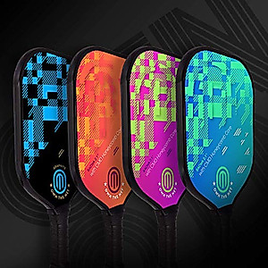 OWN THE NET Pickleball Paddles, USA-Based Brand, Premium Pickleball Paddle Set with Patented Carbon Fiber Graphite, Includes 2 Paddle Covers and 2 Outdoor Balls with Carry Bag (Sky Blue)