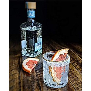 Amehla Co. Gold Rimmed Whiskey Rocks Cocktail Glass Set | the Perfect Glass Set for Scotch, Bourbon, Old Fashioned Cocktails