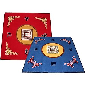 HengKaiSing 31.5" Table Cover - Slip Resistant Mahjong Game/Poker/Dominos/Card Tablecovers Table Top Mats 2 Pack (at Random Colors)