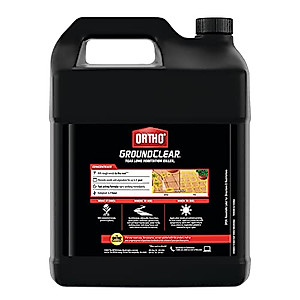 Ortho GroundClear Year Long Vegetation Killer1 - Concentrate, Visible Results in 3 Hours, Kills Weeds and Grasses to the Root When Used as Directed, Up to 1 Year of Weed and Grass Control, 2 gal.