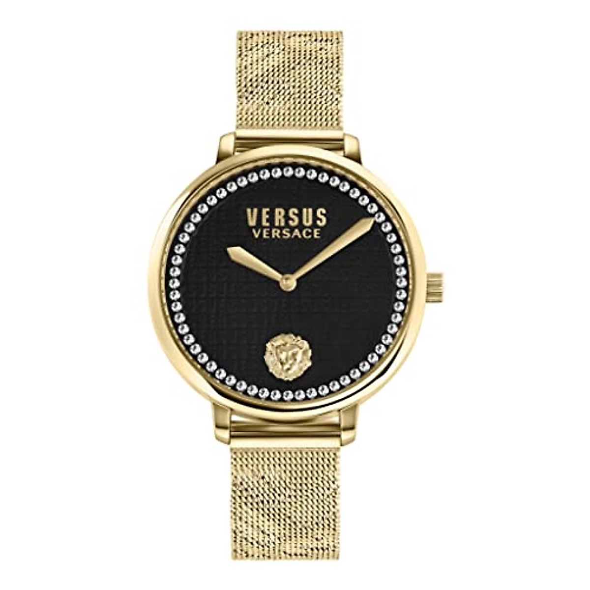 Versus Versace Womens Crystal Gold 36 mm La Villette Bracelet Watch VSP1S3821