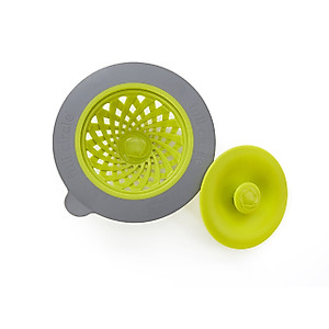 Full Circle Sinksational Sink Strainer with Stopper, Green