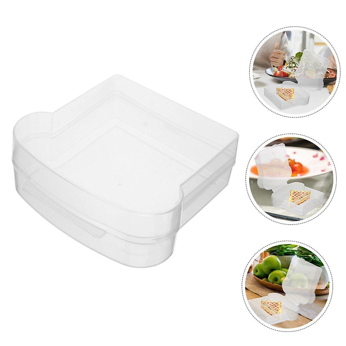PRETYZOOM Small Containers for Food Sandwich Holder Airtight Bread Storage Box Sandwich Case for Homemade Bread Preservation