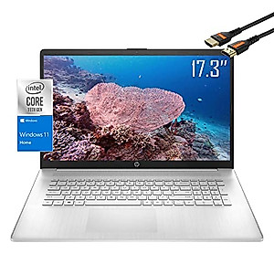 HP 17 inch Laptop Windows 11| Intel Core i3-1125G4 Beat i7-1160G7| IPS Large Display| Wireless AC Wi-Fi 5| Camera Privacy Shutter| Numeric Keyboard| USB Type C| HDMI Cable (32GB/ 1TB SSD)