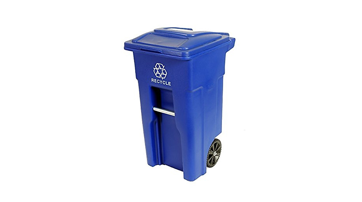 Toter 32 Gal Blue Wheel Recycle Bin – Durable & Ergonomic