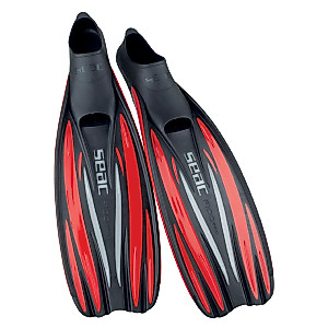 Seac F-100 PRO Full Foot Fins - Red, 38/39