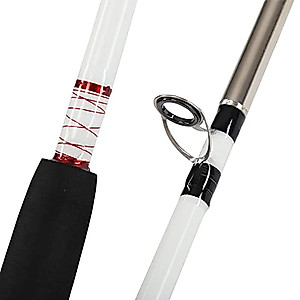 Berkley 8’ Big Game Spinning Rod, Two Piece Surf Rod, 12-30lb Line Rating, Medium Heavy Rod Power, Moderate Fast Action, 1-4 oz. Lure Rating