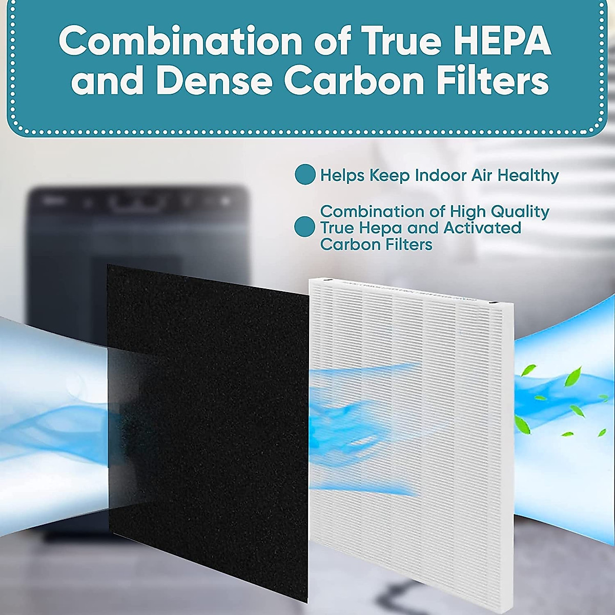 C545 Filter S Replacement Compatible with Winix C545 Replacement Filter, Pack of 2 True HEPA Filter + 8 Activated Carbon Filters. Replaces Winix C545 Filter, Winix Filter S (1712-0096-00)