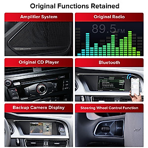 XTRONS 12.3 Inch Android 13 Car Stereo for Audi A4 S4 RS4 A5 S5 RS5 B8, IPS Touch Screen 4+64GB Global 4G Car Radio GPS Navigation Support Wireless Car Play Android Auto