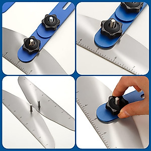 Wondgo Stair Tread Gauge Template Tool - Solid Metal Stair Fixture for Precise Angle and Length Measurement, Suitable for Stairs, Risers, Shelves, and Shelf Marking Tools for Cutting Dry Walls (Blue).