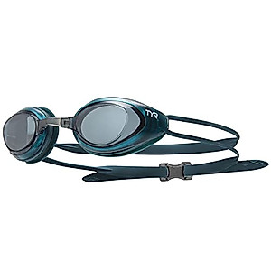 TYR Black Hawk Racing Goggles, Clear Matte Black, One Size