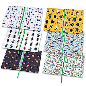 Pink Carousel Fabric Book Covers with Ribbon Bookmarks. Stretchable, Washable, Reusable Book Protectors for Medium to Large Hard Cover Schoolbooks and Textbooks. Fit Books 6" X 9" - 9” X 11."