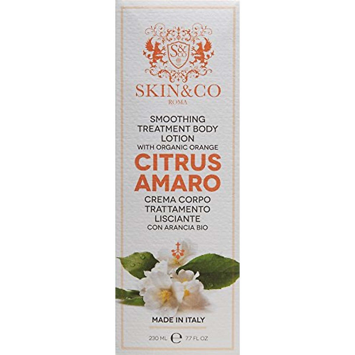 SKIN&CO Roma Smoothing Treatment Body Lotion with Citrus Amaro, 7.7 Fl Oz